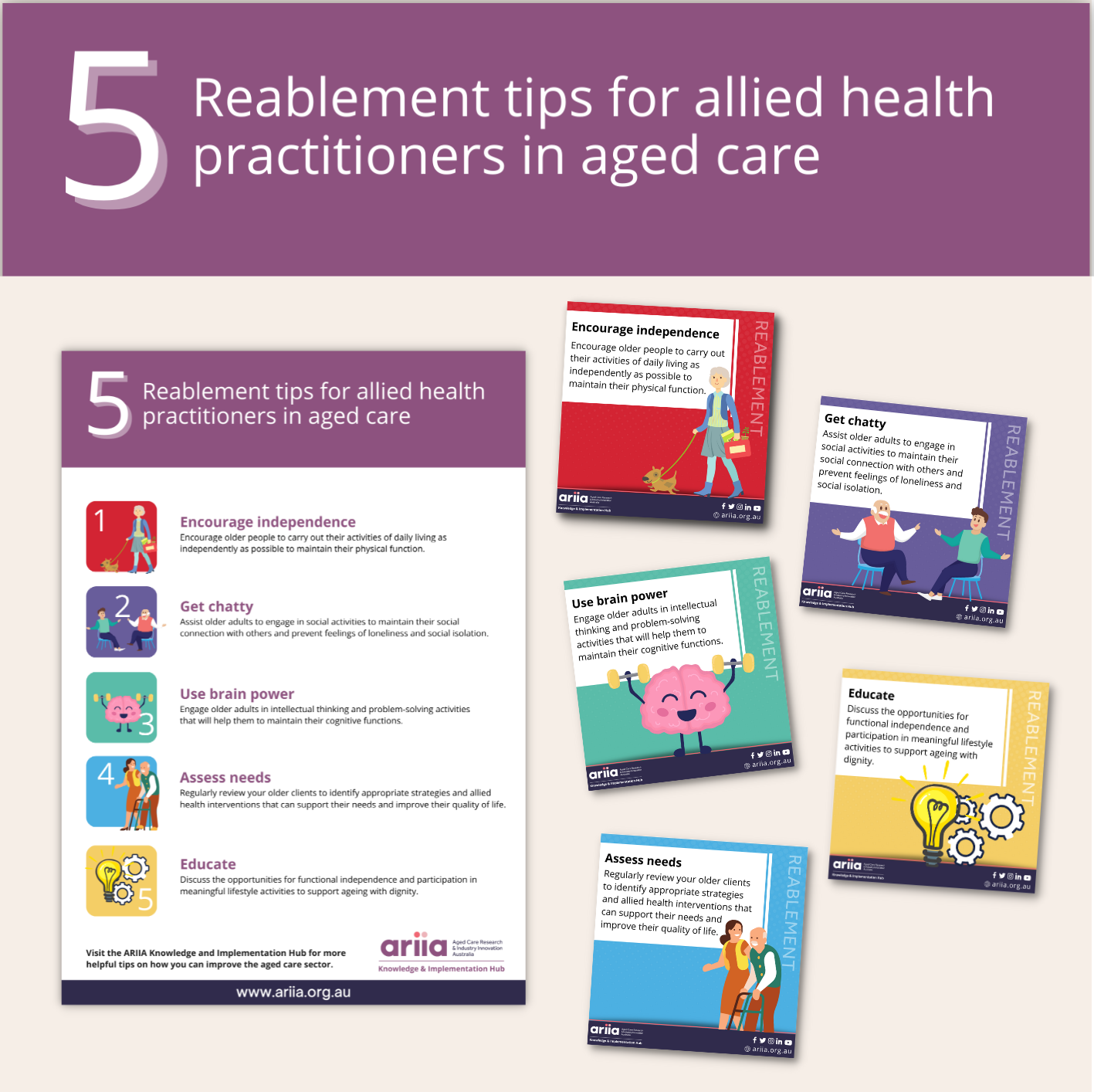 Reablement tips for allied health practitioners in aged care | ARIIA