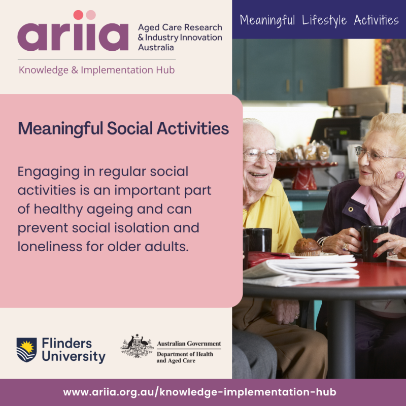 Meaningful Social Activities | ARIIA